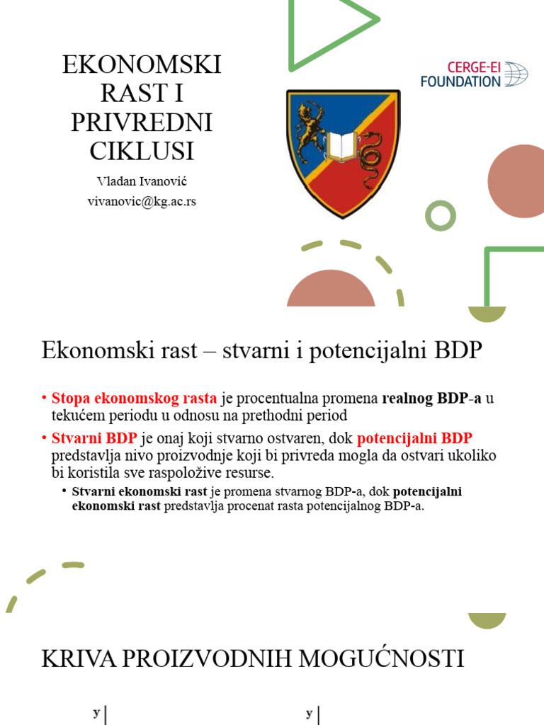 8.3. Ekonomski Rast I Privredni Ciklusi | PDF