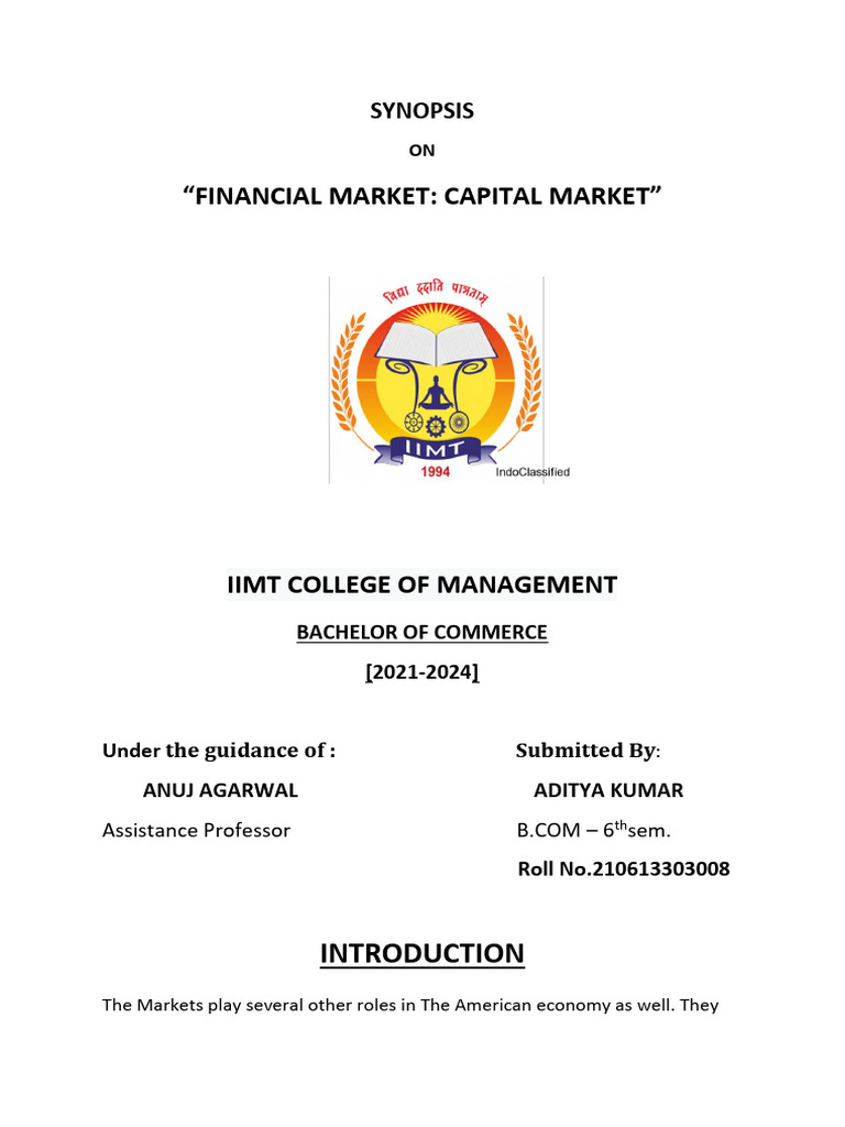 Aadi Project | PDF | Stocks | Business