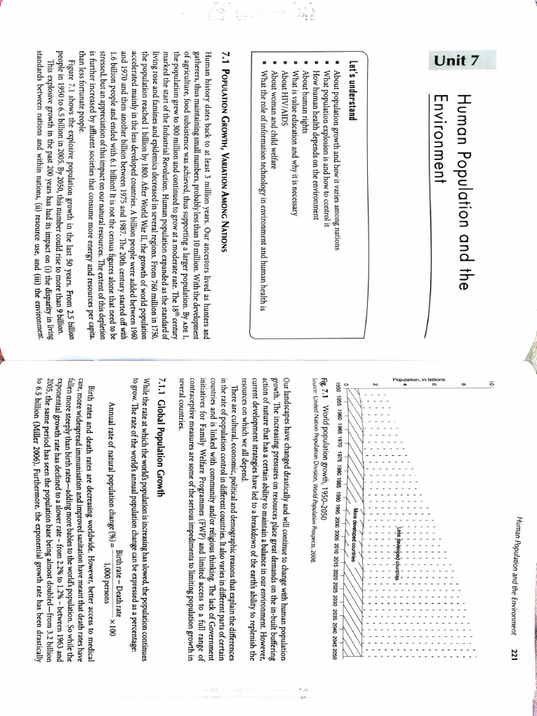 7 Human Population Environment Pdf Birth Control Tuberculosis