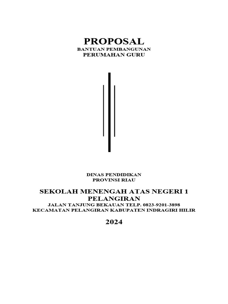 Proposal Rumah Dinas Guru | PDF