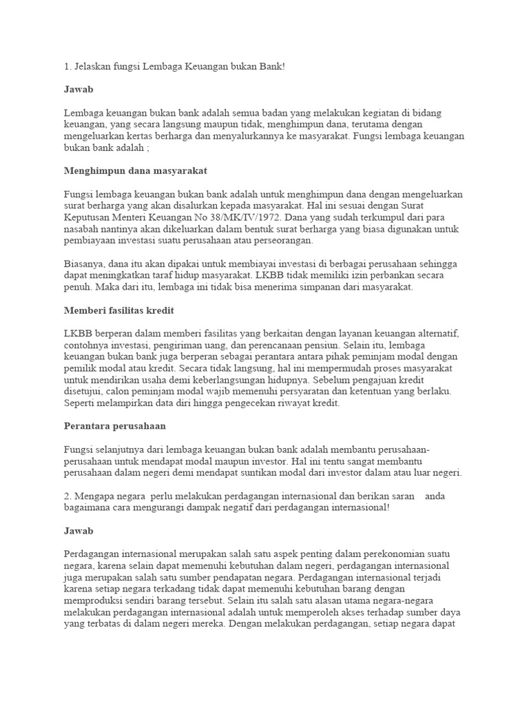 Tugas 3 Pengantar Ilmu Ekonomi | PDF | Pengelolaan Keuangan & Uang