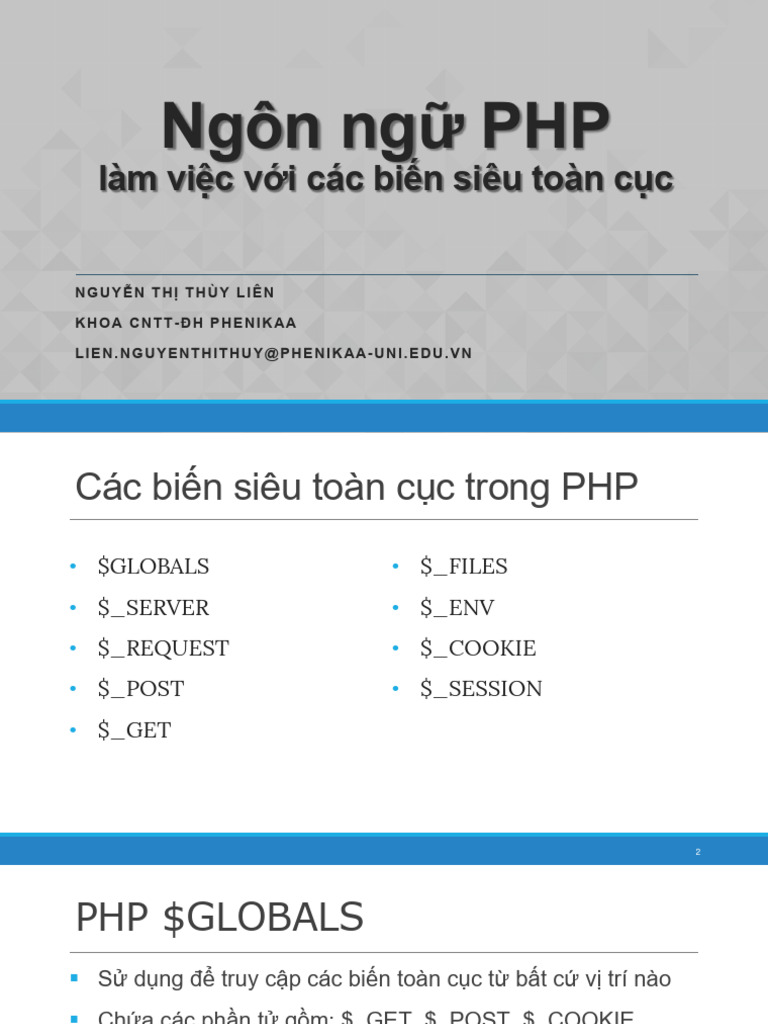 TKW03 PHP02 Nangcao | PDF