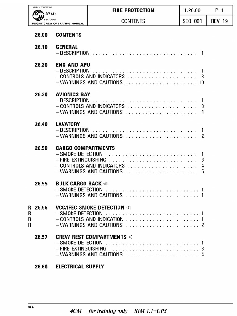 FCOM A340-Fire Protection | PDF