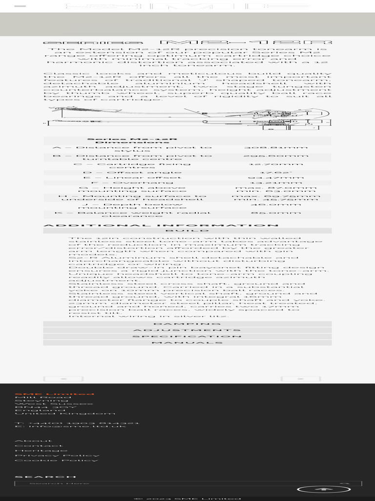 Sme Series M2-12R | PDF | Phonograph