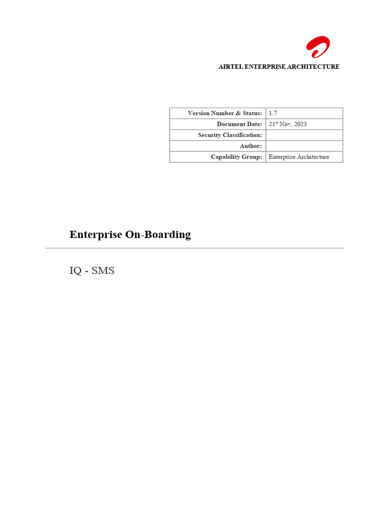 Airtel SMS Gateway API Overview | PDF | Computing