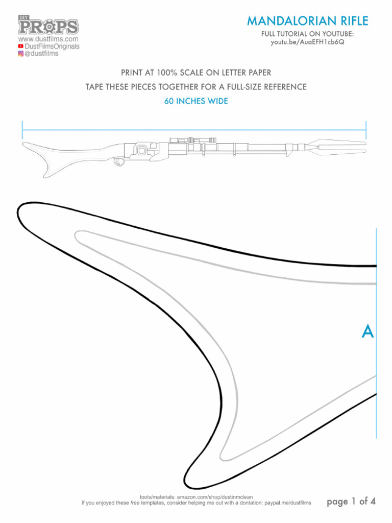 DIY Mandalorian Rifle Blueprint | PDF