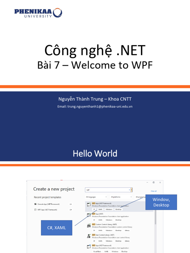 w7 - dotNET - Welcome To WPF-XAML | PDF