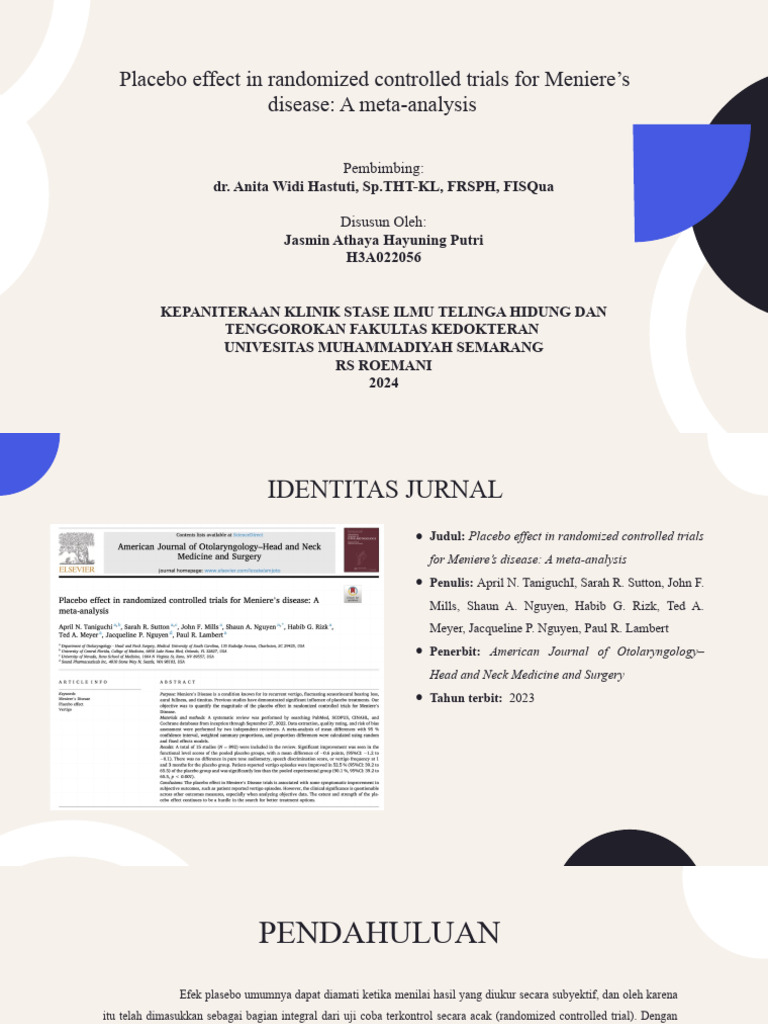 Jurding Sindrom Meniere PTX | PDF | Kesehatan Holistik