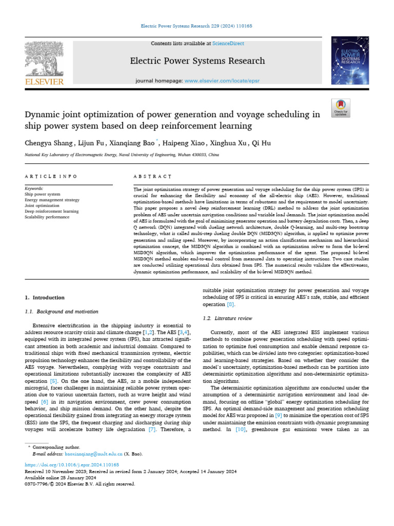 Joint Power and Voyage Optimization | PDF | Mathematical Optimization | Heat Transfer
