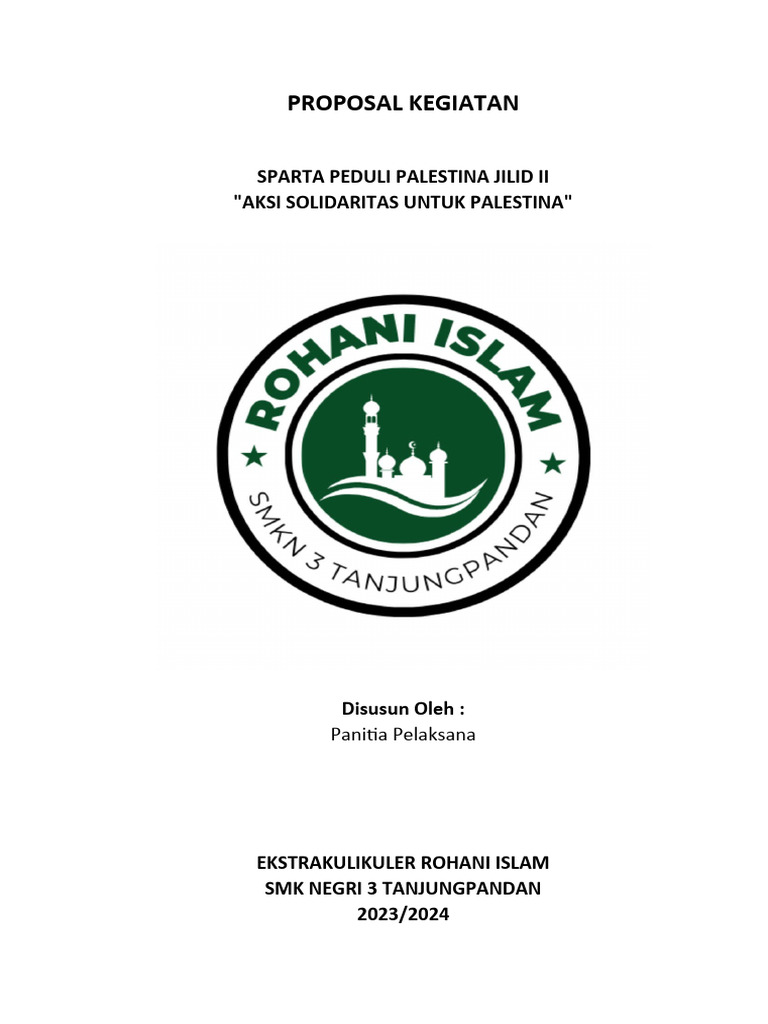 Proposal Rohis Bela Palestina | PDF