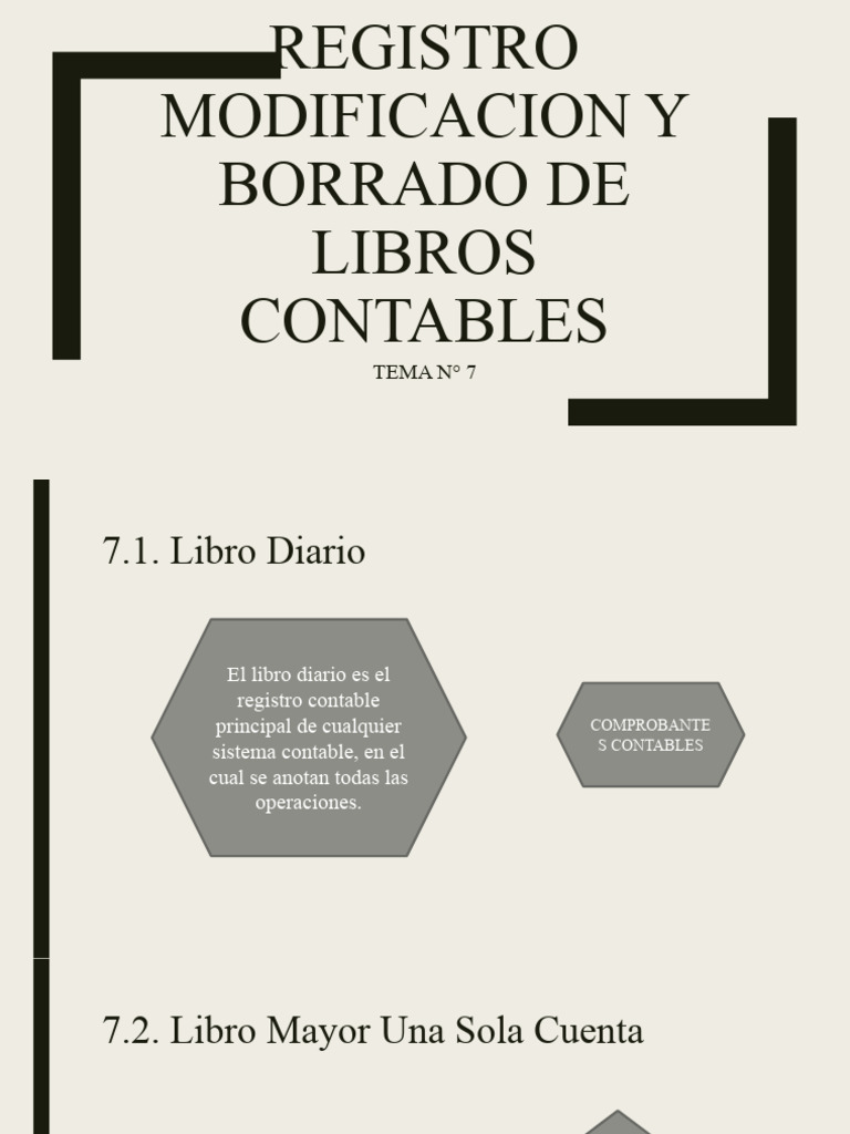 Registro Modiicacion y Borrado de Libros Contables | PDF | Finanzas y dinero | Informática