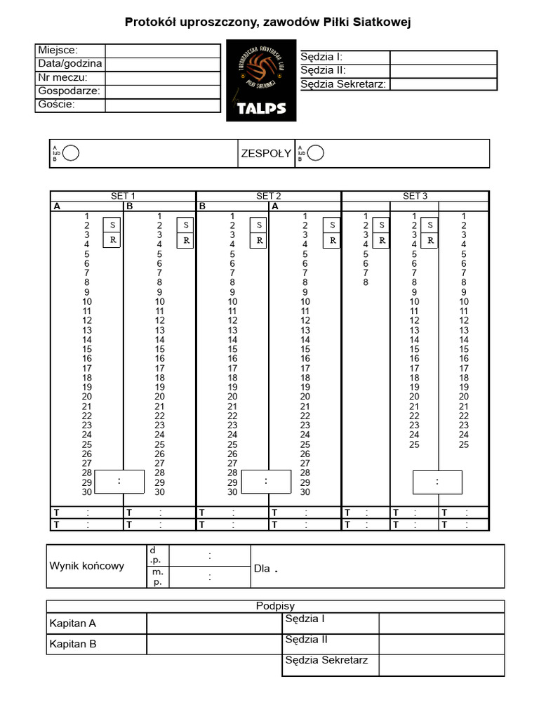 Protokol Uproszczony Talps | PDF