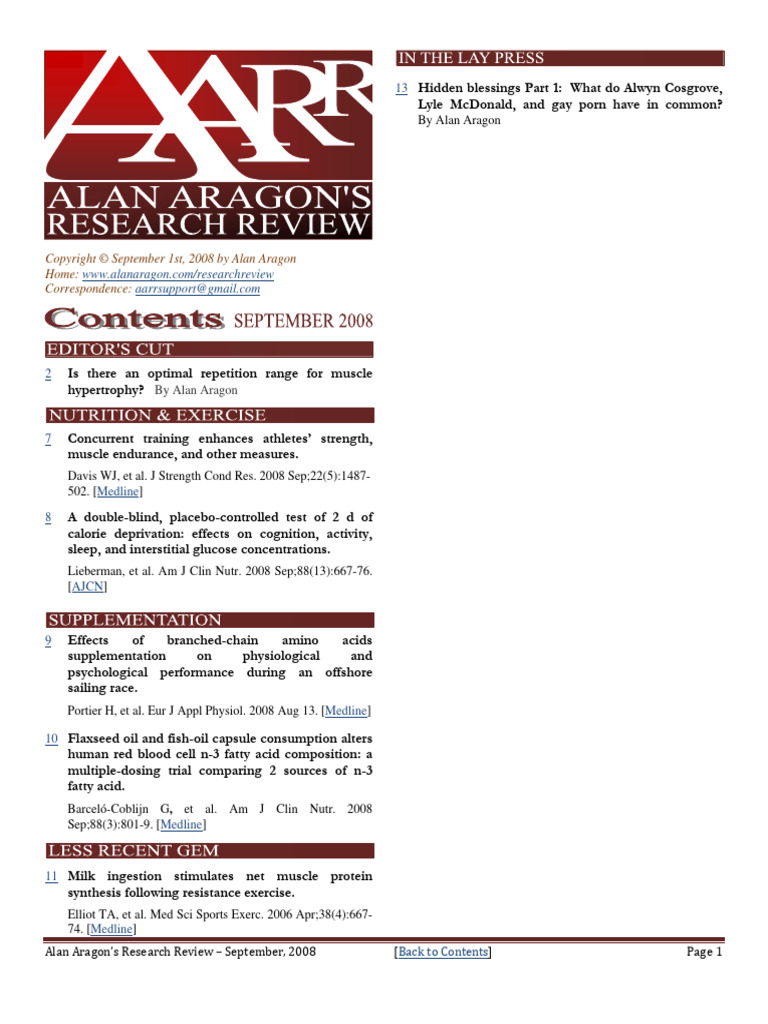 A.A.RR - .September. - 2008 | PDF | Muscle Hypertrophy | Strength Training
