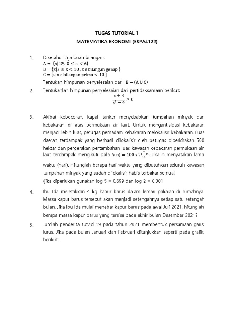 Tugas Matematika Ekonomi | PDF