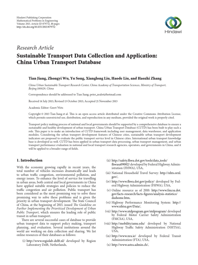 Sustaaible Transport Data Collection | PDF | Public Transport | Transport