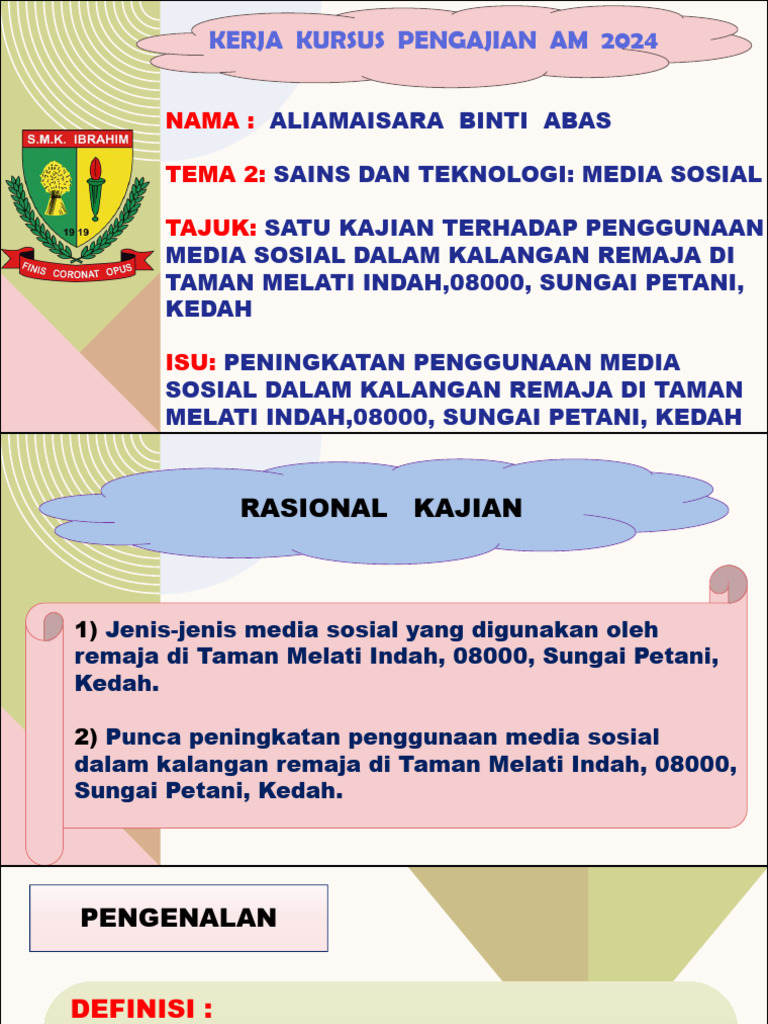 Presentation Kerja Kursus Pam 2024 PDF | PDF