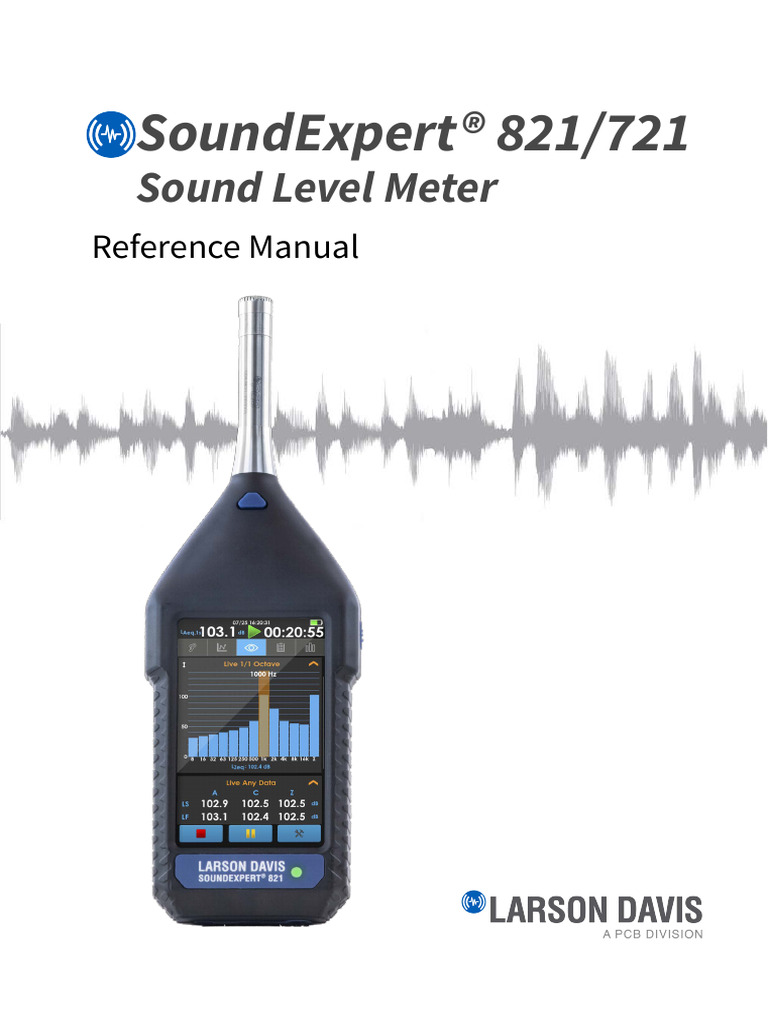 SoundExpert 821 721 Manual | PDF | Calibration | Microphone