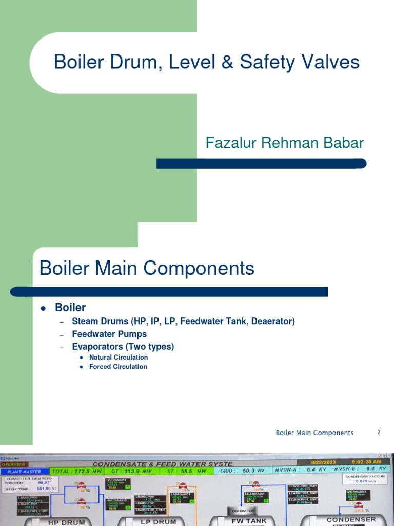Boiler Drum Level and Safety Valves Guide | PDF | Boiler | Home Appliance