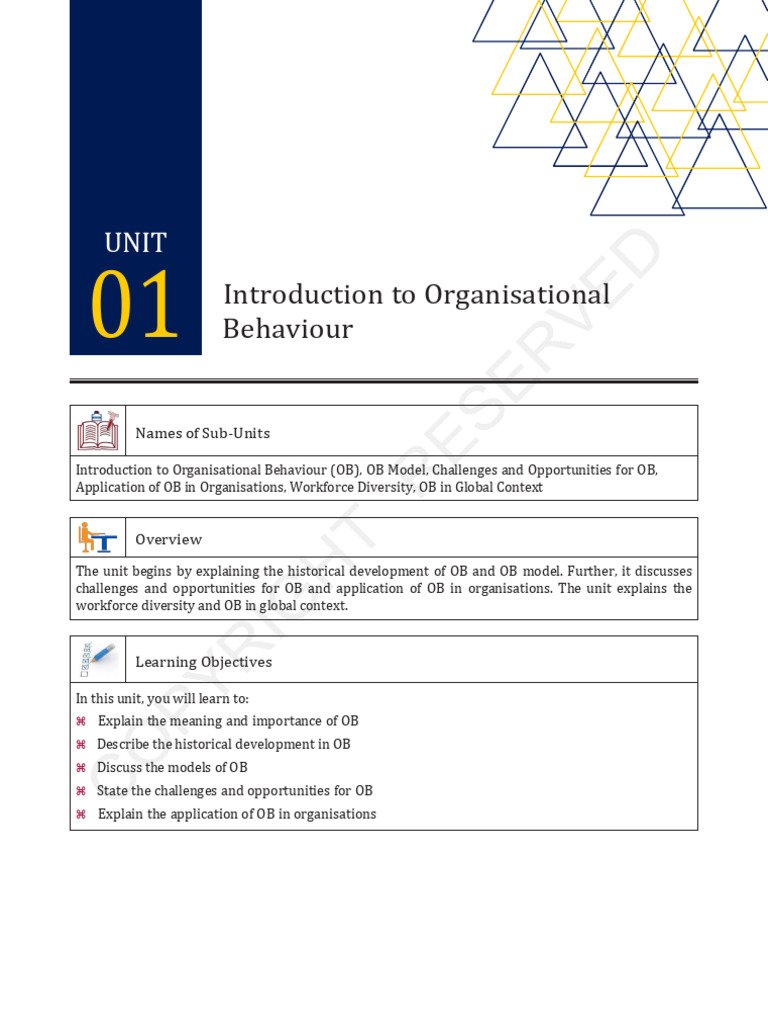 Mba Organisational Behaviour and Human Resources Management 01 | PDF ...