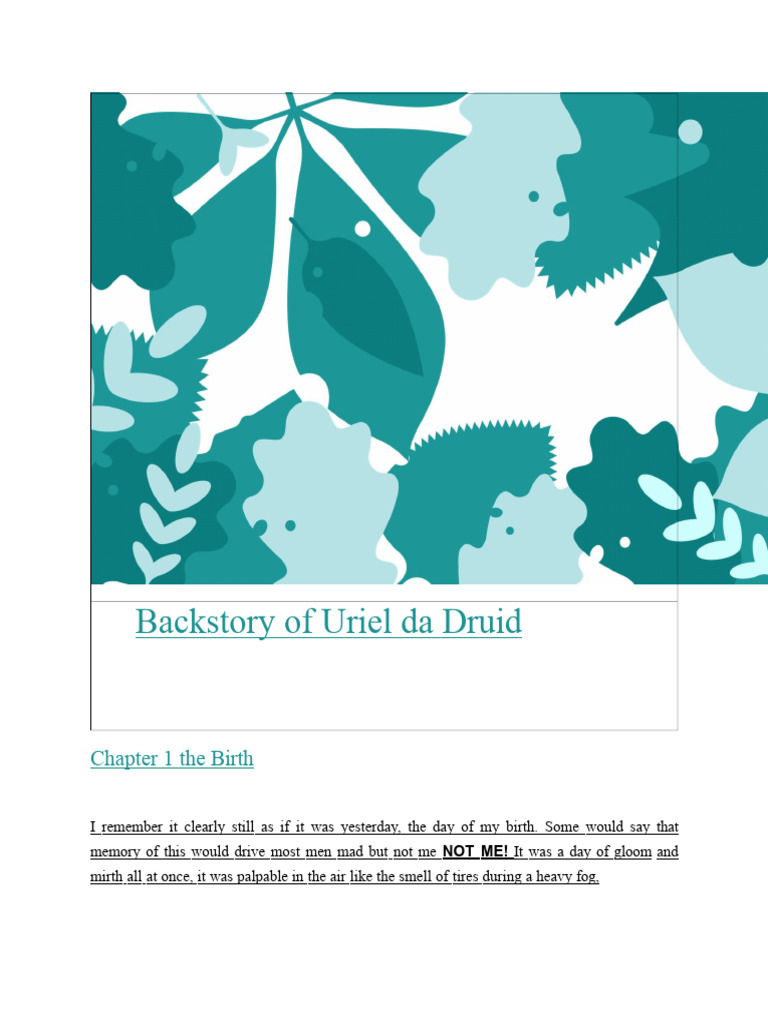 Uriel Backstory | PDF | Childbirth | Fetus