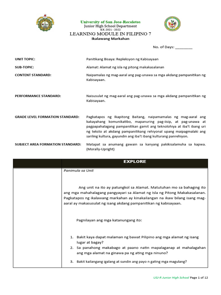 Learning Module 2.1 | PDF