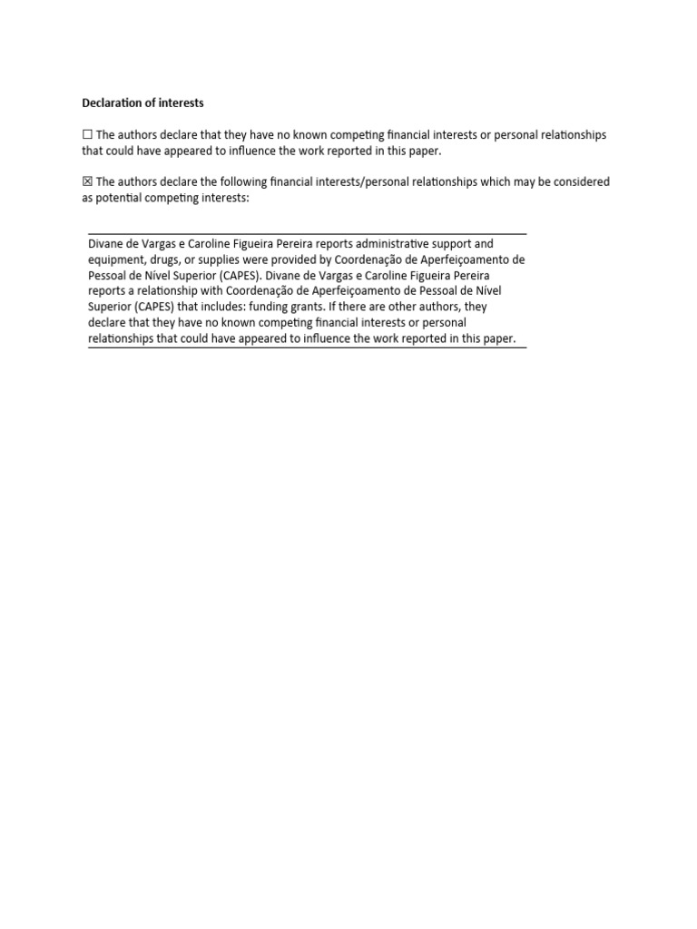 Declaration Statement | PDF