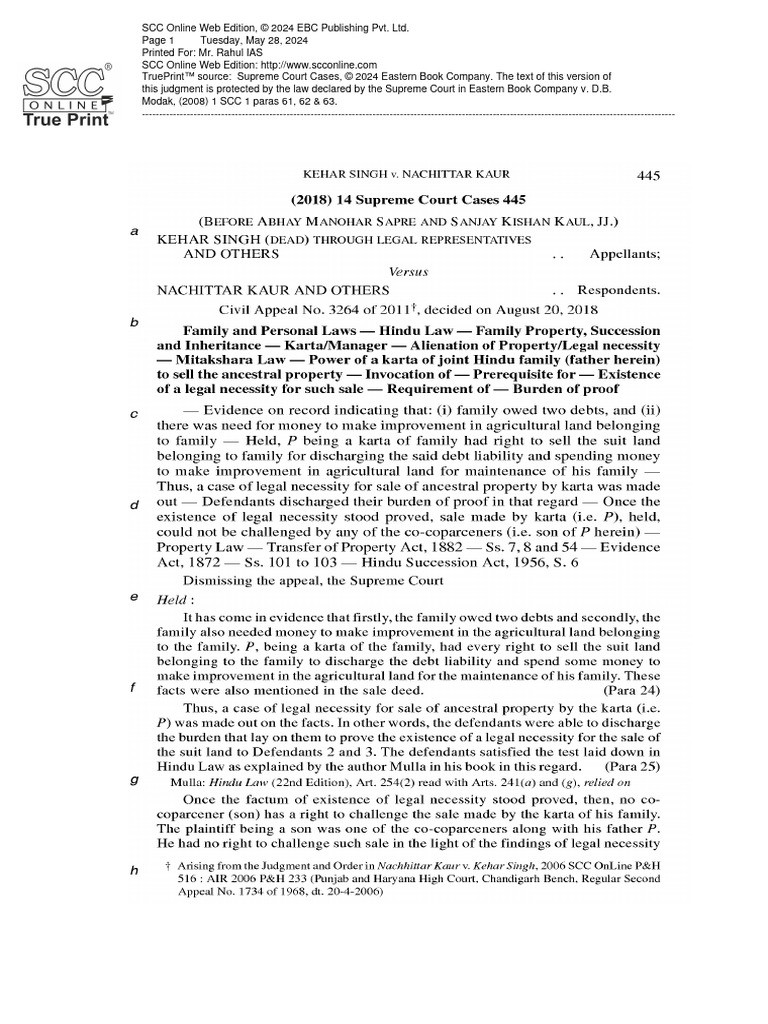 Kehar Singh Case Overview | PDF | Judiciaries | Justice