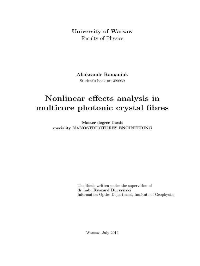 Ramaniuk2016 - Nonlinear Effects Analysis in Multicore Photonic Crystal ...