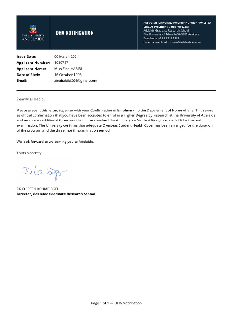 DHA Notification | PDF
