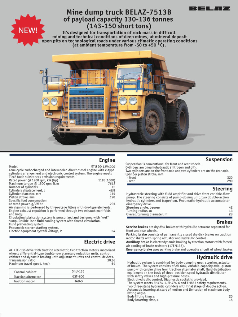 Belaz 7513b | PDF