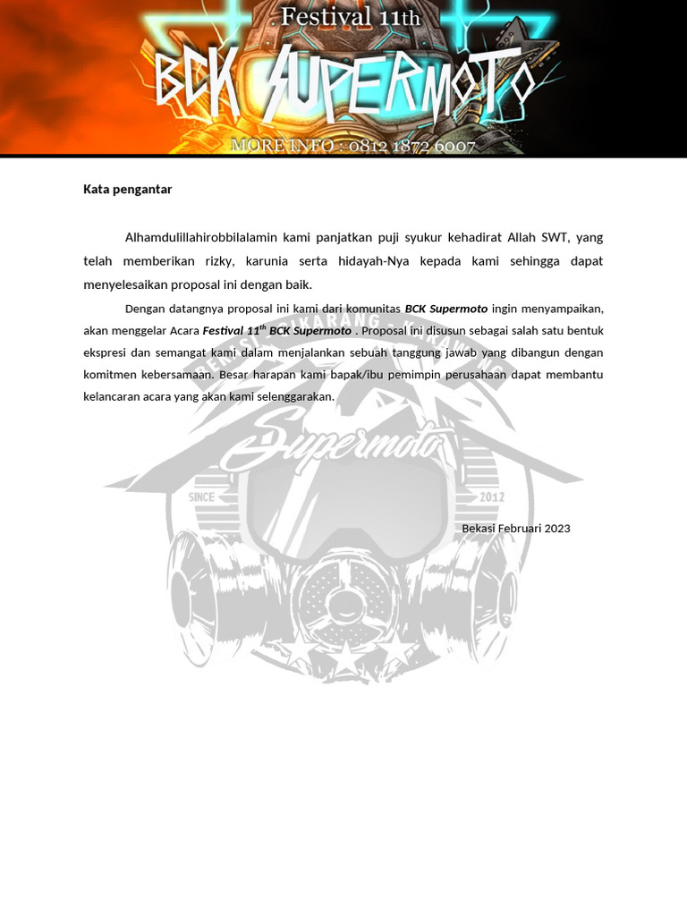 Festival 11th Anniversary BCK SUPERMOTO - NEW | PDF