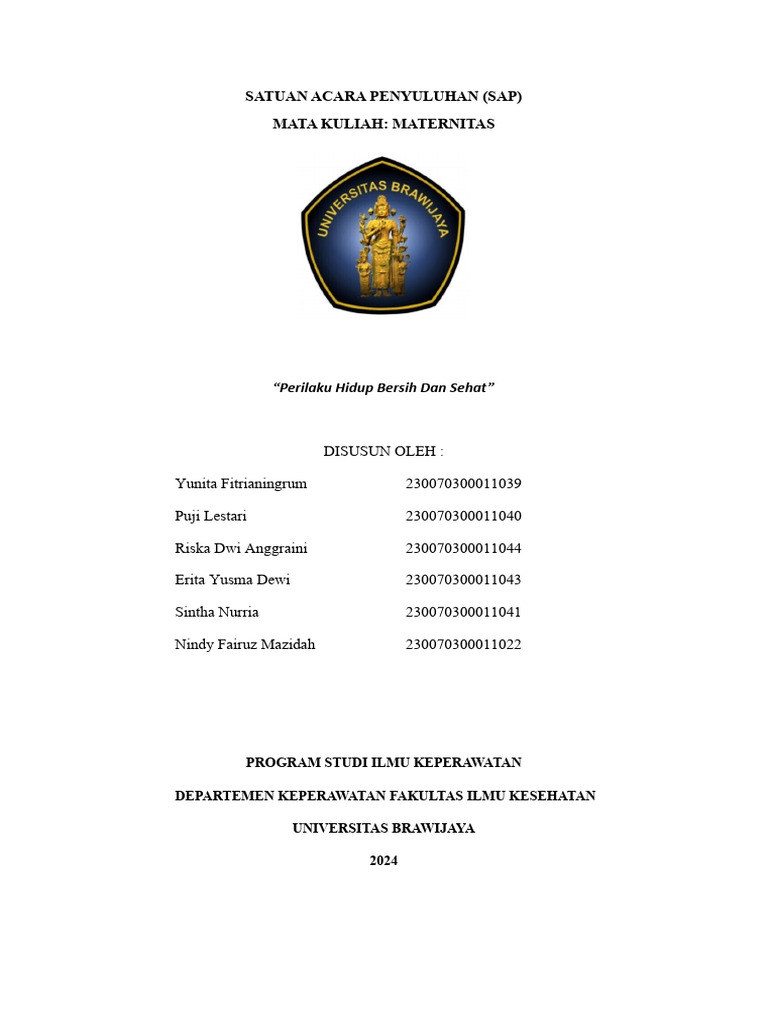 SAP BHSP | PDF | Kesehatan Holistik