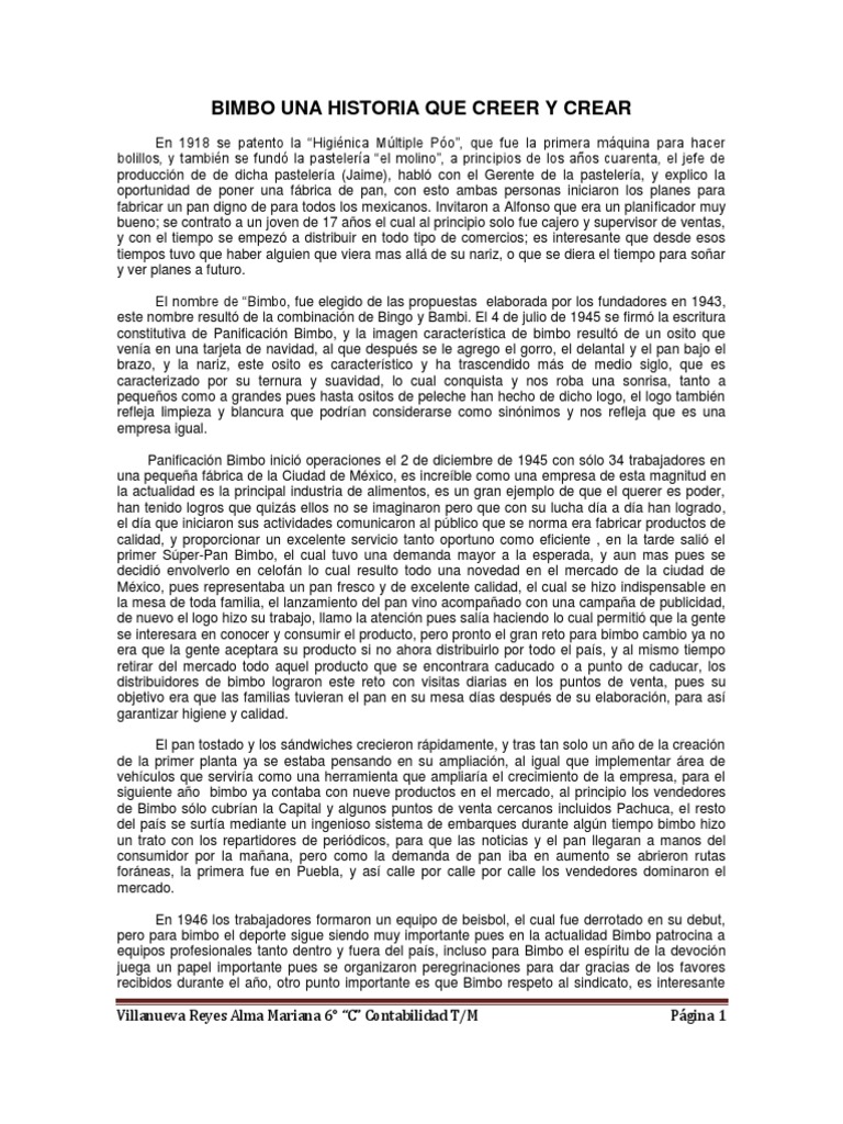 La historia de Bimbo, desde sus inicios hasta convertirse en líder de la industria de ...