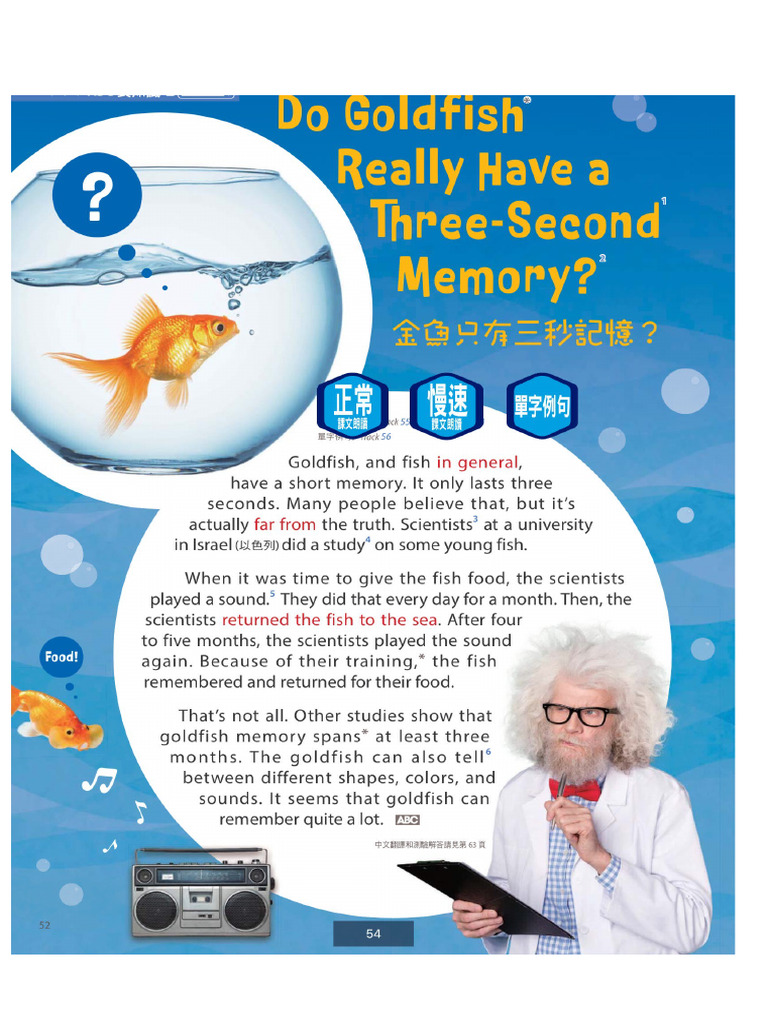 Do Goldfish Really Have A Three-Second Memory | PDF