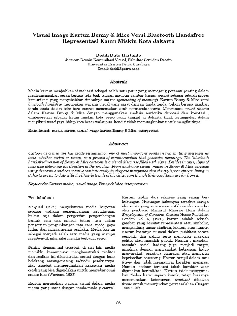 Visual Image Kartun Benny Mice Versi Bluetooth Han | PDF