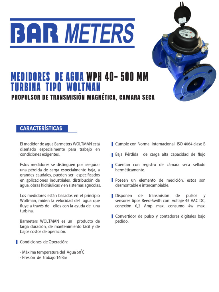 Bar Meters Woltman 2019 | PDF | Agua | Turbina