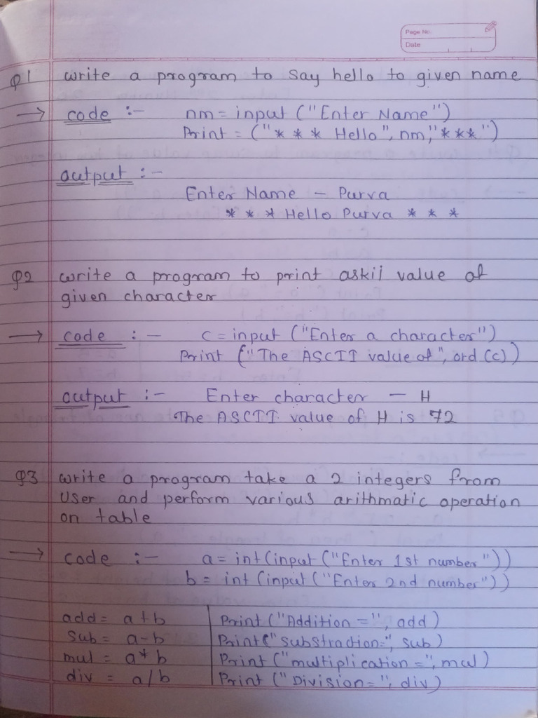 Python Programs | PDF