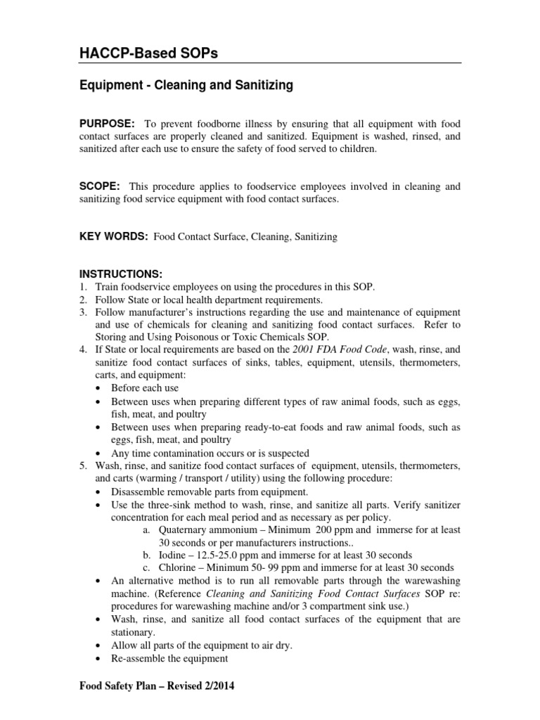 Equipment Cleaning and Sanitizing | PDF | Foodservice | Disinfectant