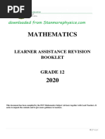 GR 12 MATHEMATICS SCOPE FOR JUNE 2025 EXAMINATION P1&2 | PDF