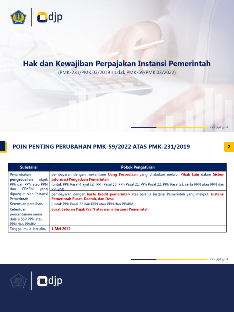Pajak Instansi Pemerintah dan PPN | PDF | Pengelolaan Keuangan & Uang