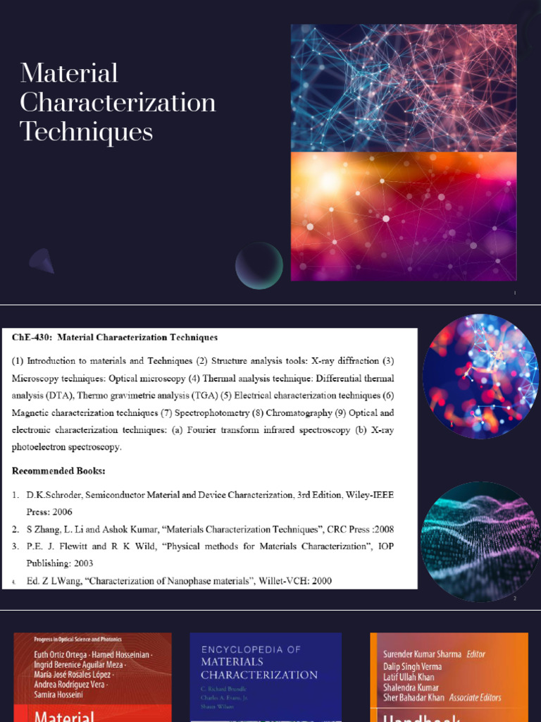 Material Characterization Techniques | PDF | Materials Science | Scanning Electron Microscope
