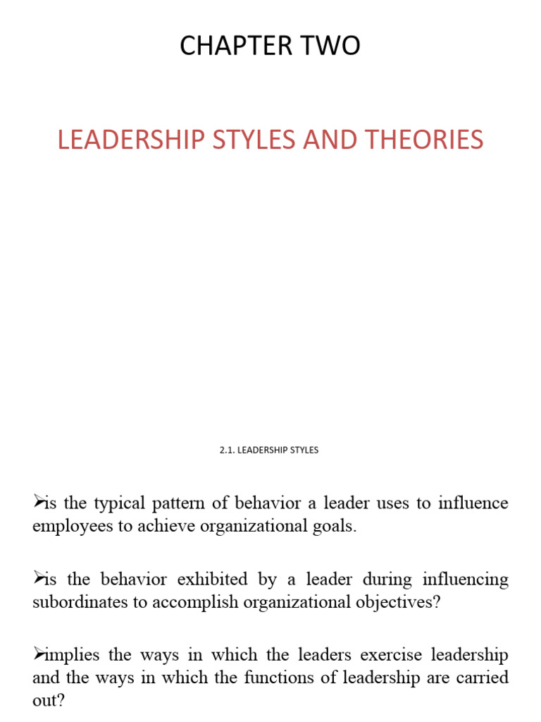Leadership Chapter 2 | PDF | Leadership | Social Psychology