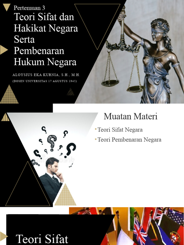 Teori Sifat Dan Hakikat Negara Serta Pembenaran Hukum Negara | PDF