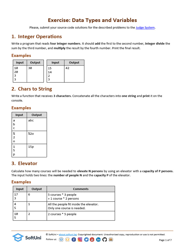 02 Data Types and Variables Exercise | PDF | String (Computer Science ... 02 Data Types and Variables Exercise | PDF | String (Computer Science ...