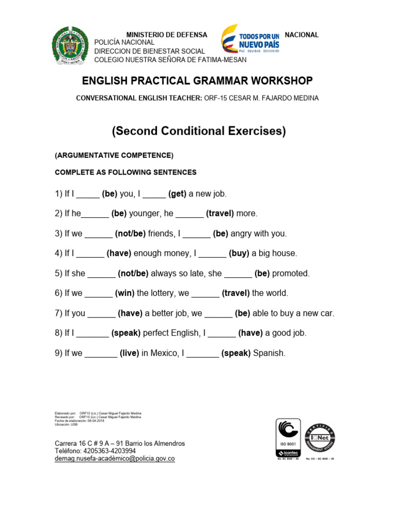 The Second-Conditional | PDF | Language Arts & Discipline