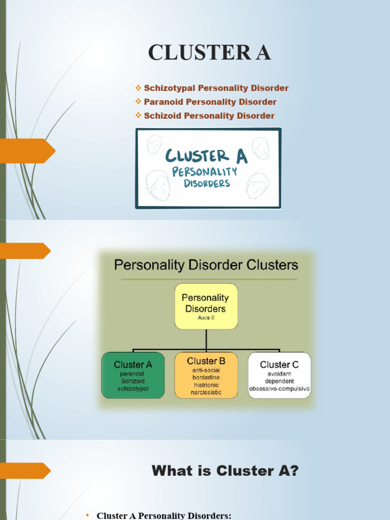 Cluster A | Download Free PDF | Personality Disorder | Mental Disorder