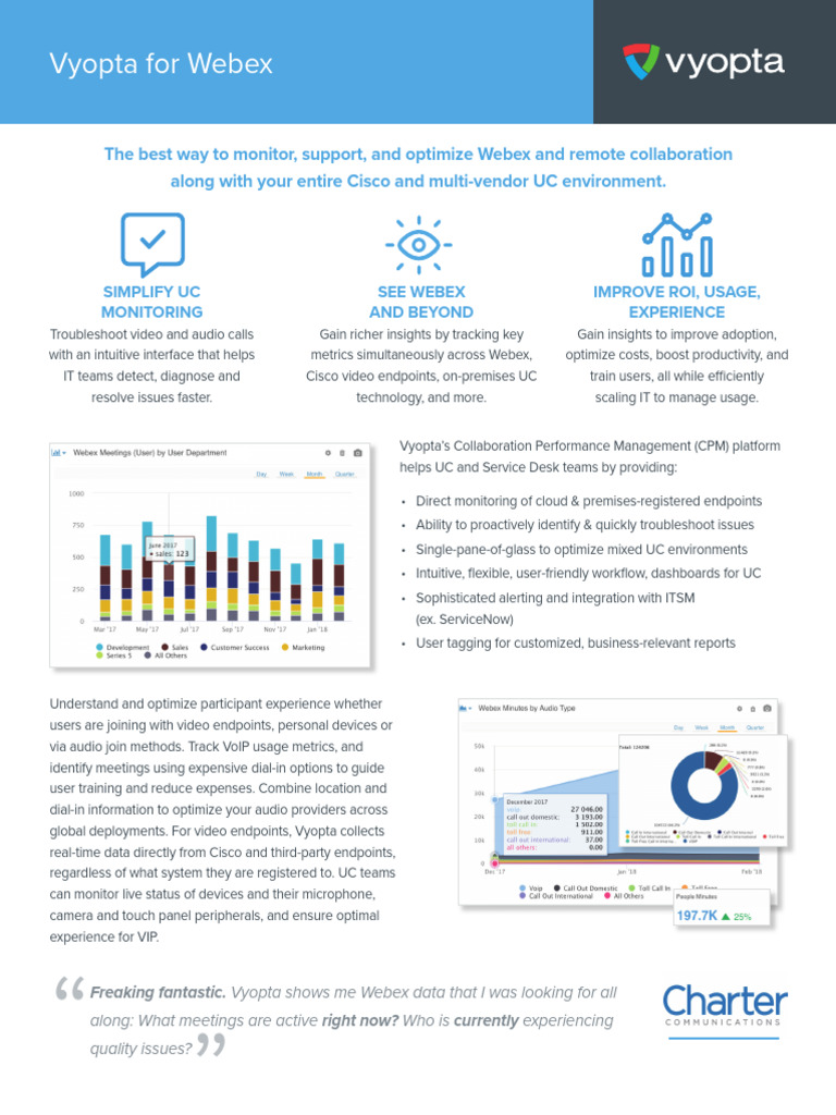 Vyopta-DataSheet-Webex | PDF | Usability | Information Technology Management