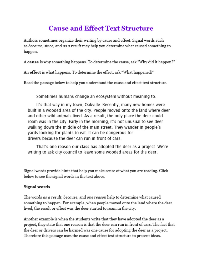 Cause Effect Theory Pdf Reason