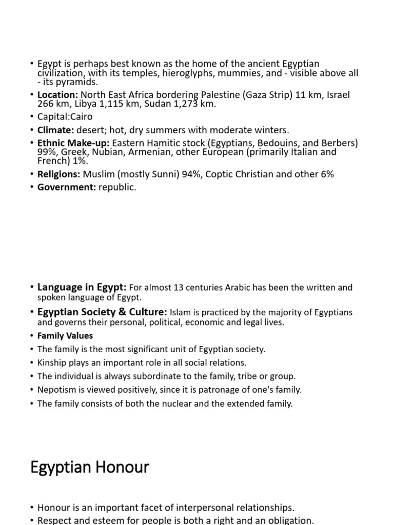 Business Etiquette in Egypt | PDF | Egypt | Ancient Egypt