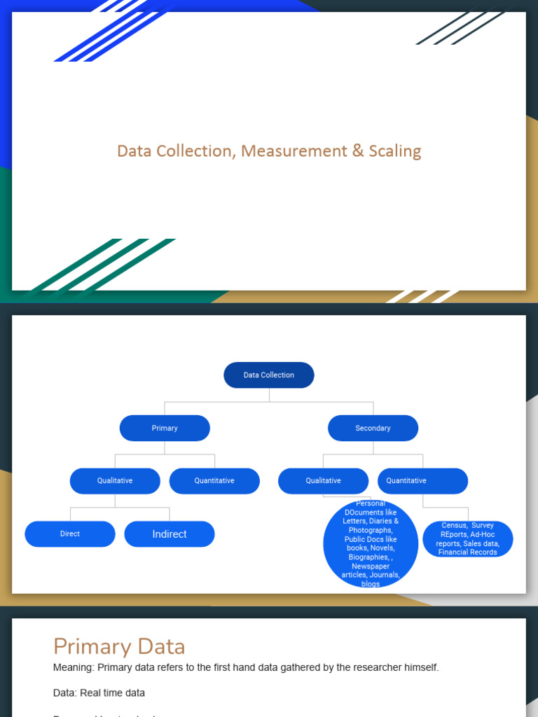 Data Collection, Measurement &scaling Consolidated | PDF | Level Of Measurement | Focus Group